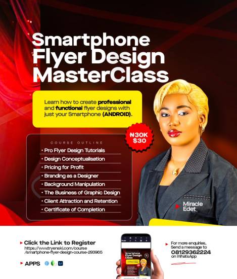 Smartphone Flyer Design Masterclass course details | Enski